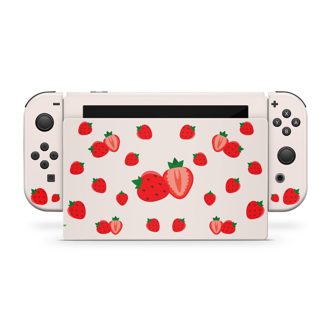 Cute Strawberry Nintendo Switch Skin ,irish Cream Color Switch Skin ...