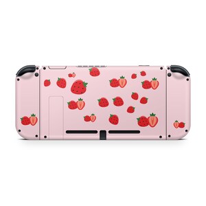 Cute Strawberry Nintendo Switch Skin ,pink Kawaii Nintendo Switch Skin ...