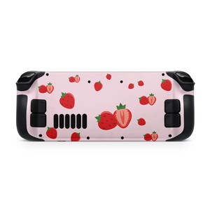 Cute Strawberry Steam Deck Skin, Kawaii Pink Color Steam Deck Decal ...