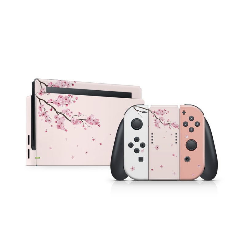 Nintendo Switches Skin Flowers Sakura Beige Switch Skin Full | Etsy