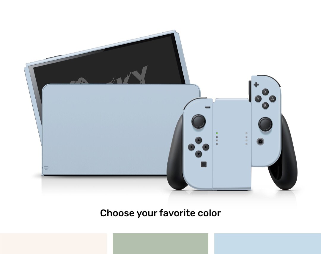 Nintendo Switch Oled Skin Solid Color, Classic Switch Oled Skin Green ...
