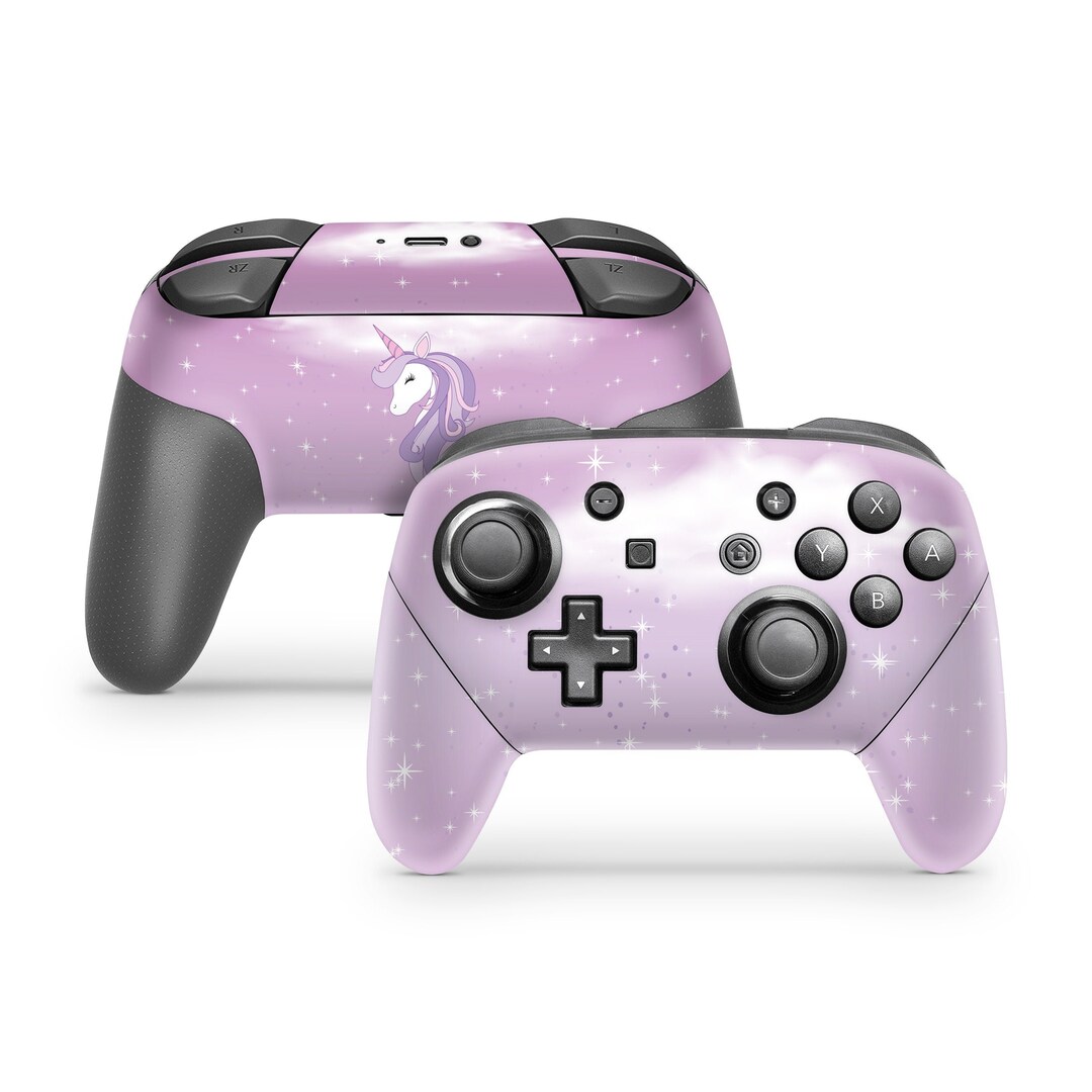 Nintendo Switch Pro Controller Skin Purple, Unicorn Pro Controller Full ...