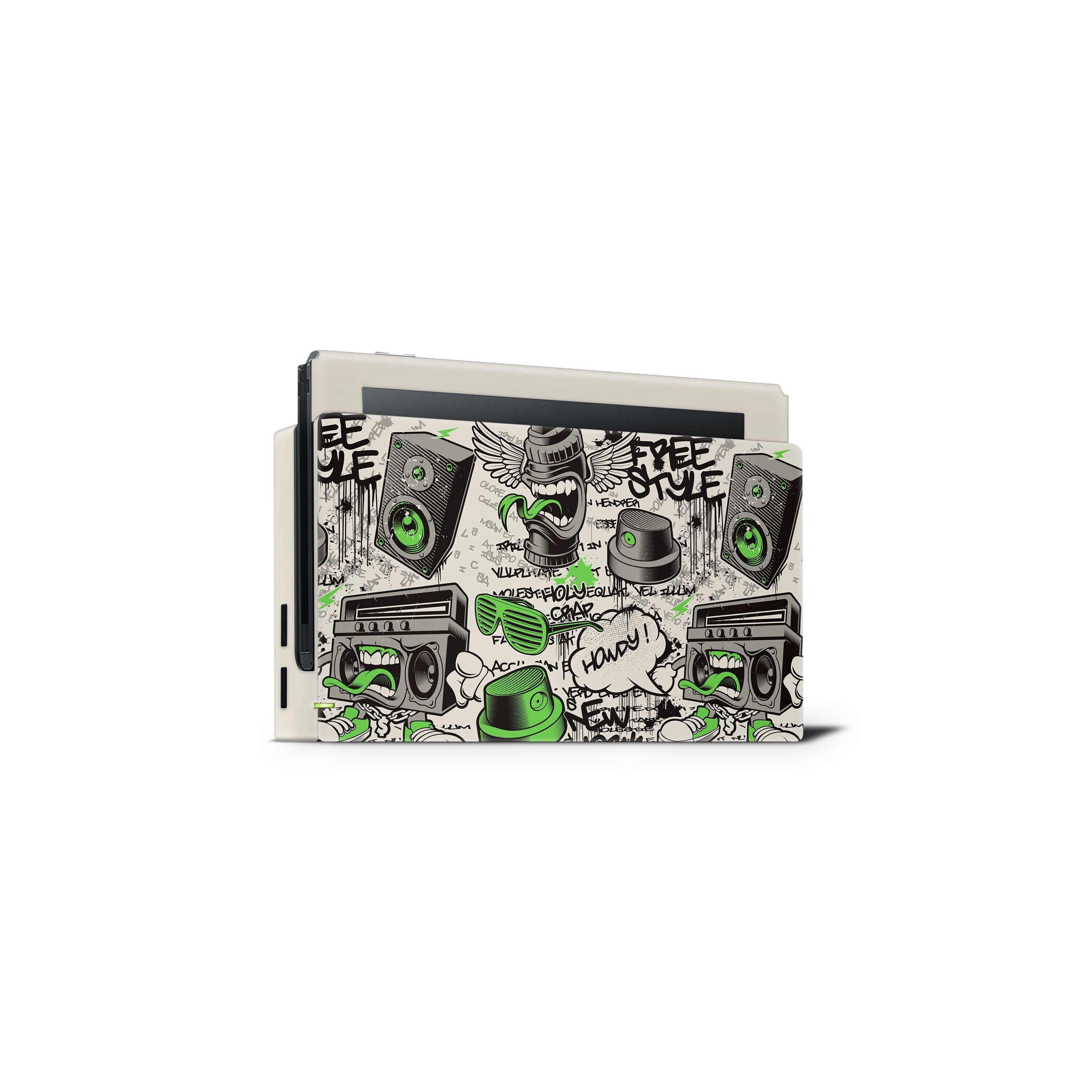 Graffiti Nintendo Switch Skin Halloween ,green Switch Skin Full Cover ...