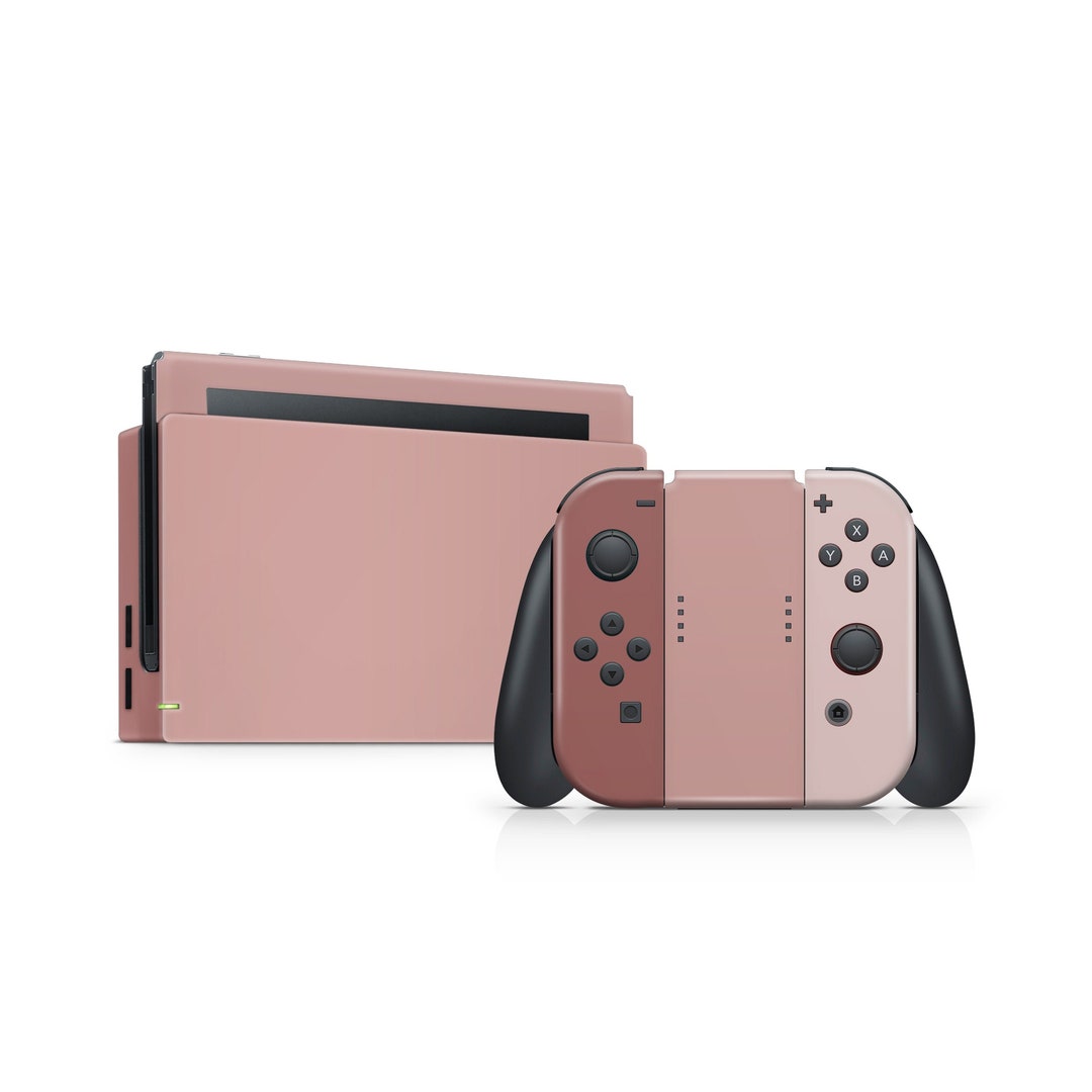 Dark Pink Nintendo Switch Skin Retro Brown Colorwave ,color Blocking ...