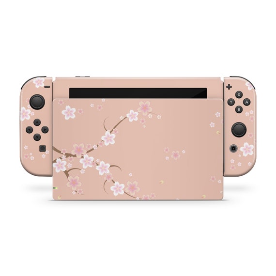 Sakura Nintendo switch skin Beige Flowres switch skin Full | Etsy