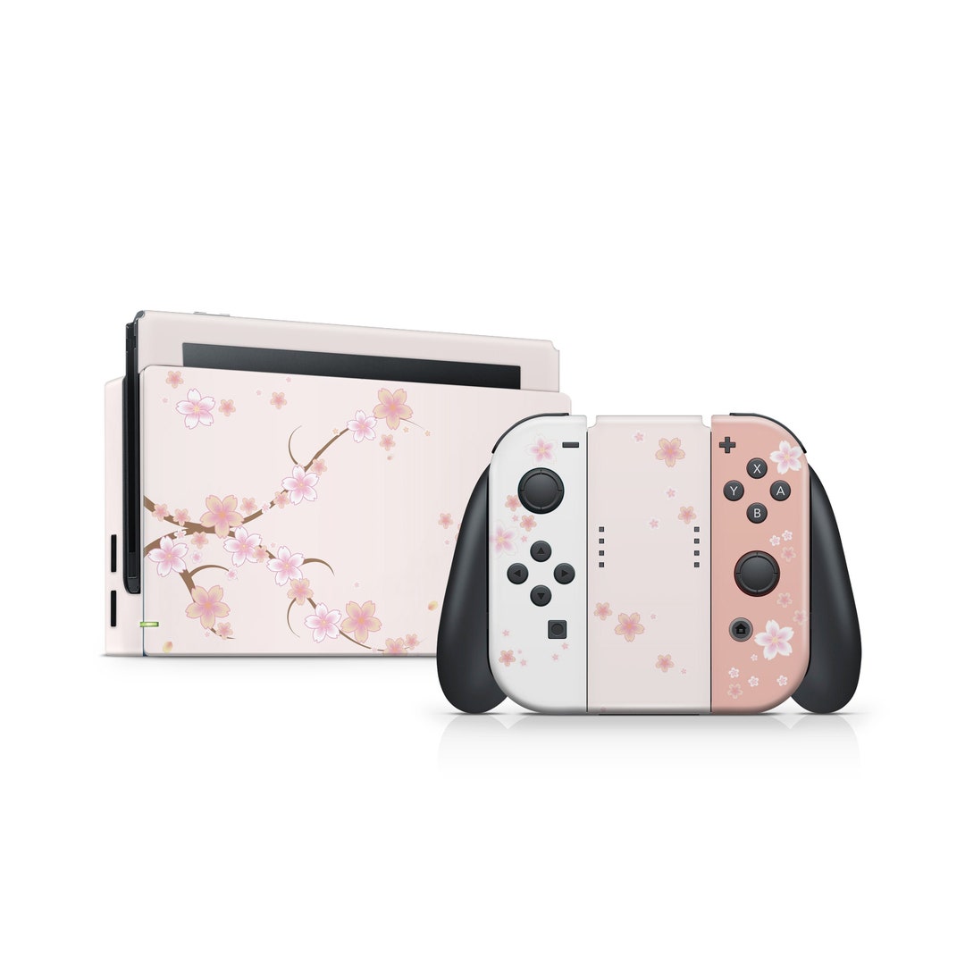 Nintendo Switch Skin Beige, Flowers Sakura Switch Skin Full Cover 3m - Etsy