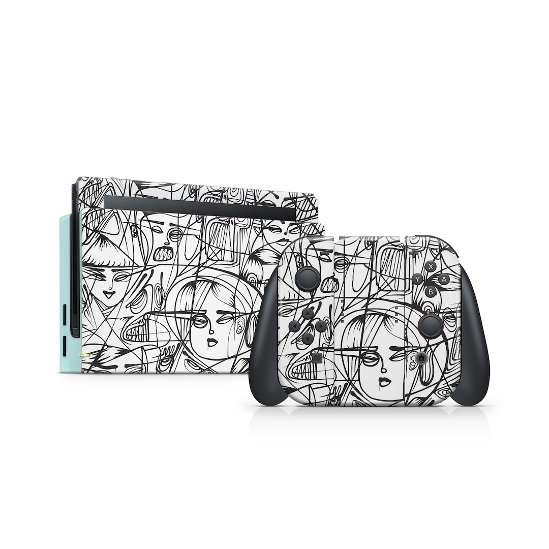 Doodles Nintendo Switch Skin, Anime Switch Skin Voll Wrap Abdeckung 3m ...