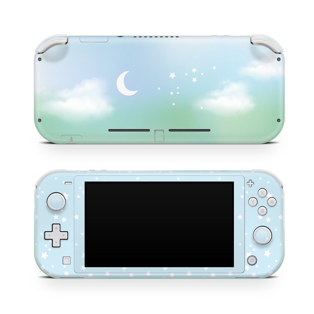 Nintendo Switch Lite Skin Clouds, Pastel Green Switch Lite Skin Starry ...