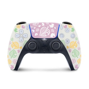 Pastel Ps5 Skin Leaves, Playstation 5 Controller Collored Leaves, Pink ...