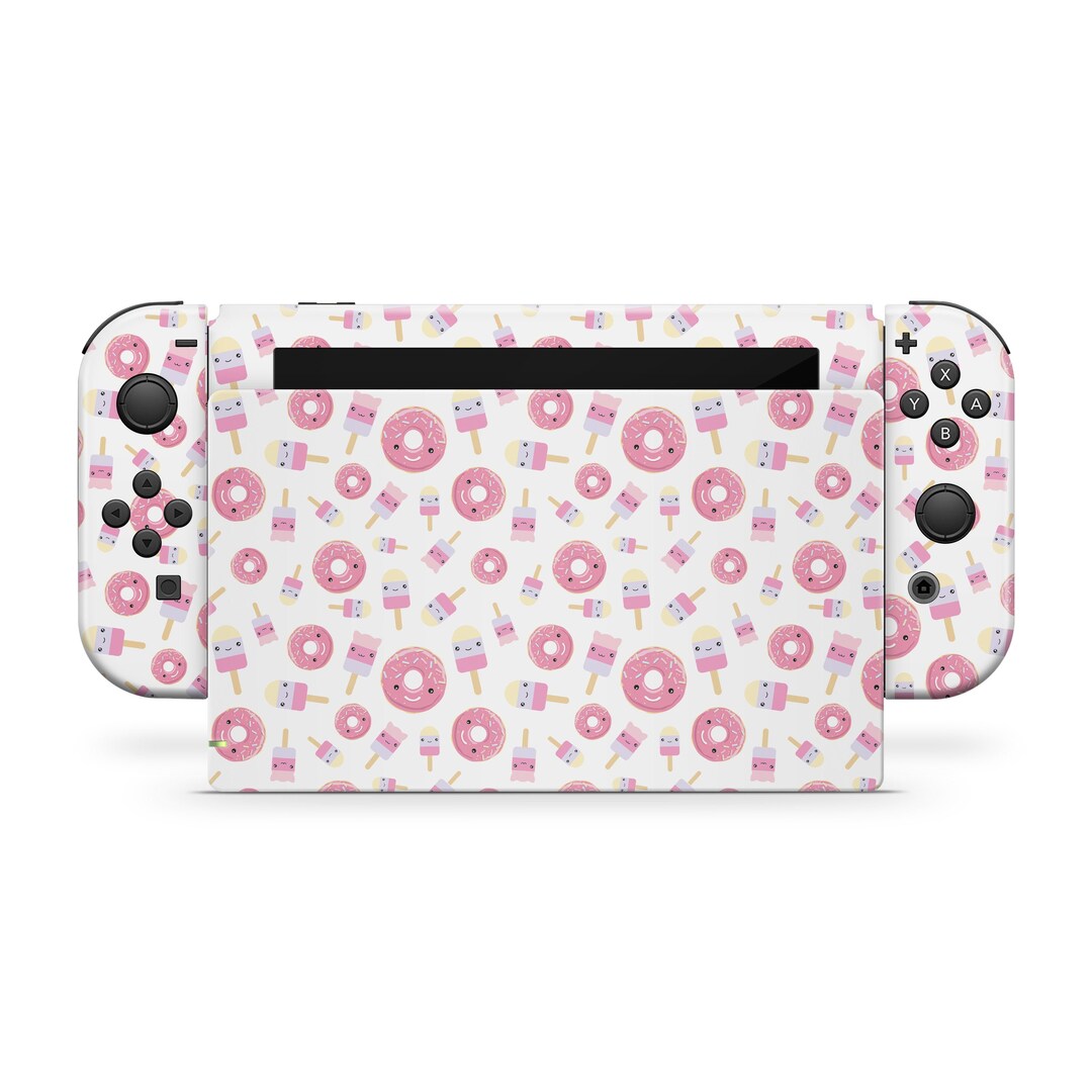 Kawaii Food Nintendo Switch Skin, Pink Switch Skin Full Wrap Cover 3m ...