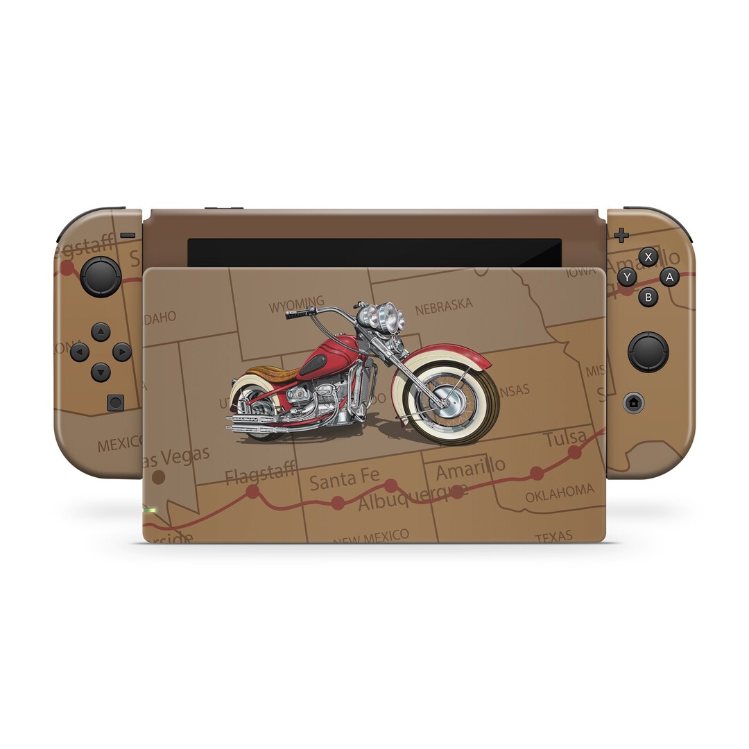 Retro Nintendo Switch Skin Map, Motorcycle Switch Skin Full Cover 3m - Etsy