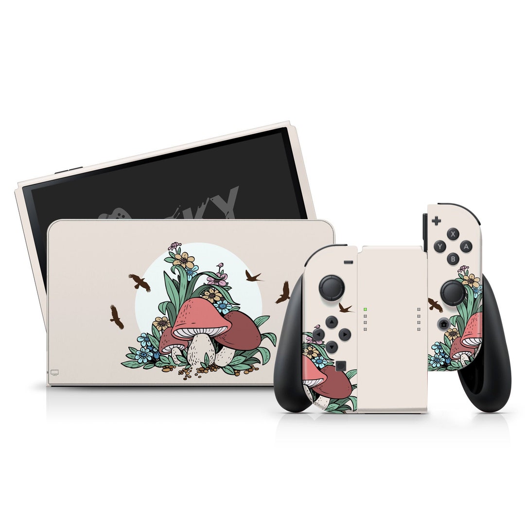 Nintendo Switch Oled Skin Mushroom Cute Kawaii Switch Oled - Etsy