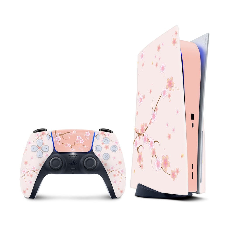 Ps5 Skin Sakura Beige Playstation 5 Controller Skin Blossom - Etsy