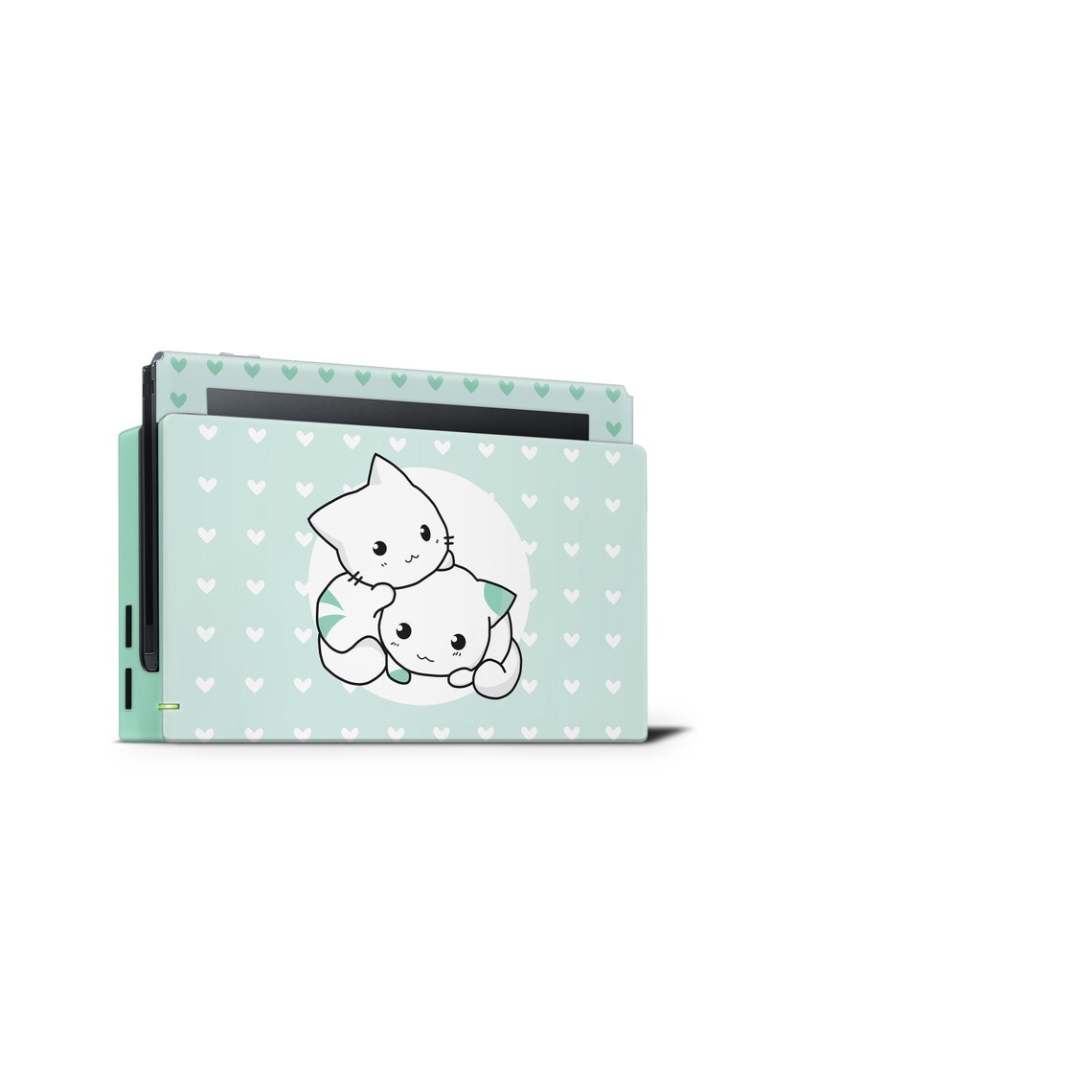 Nintendo Switch Skin Green, Cute Cats Switch Skin Full Wrap 3m - Etsy