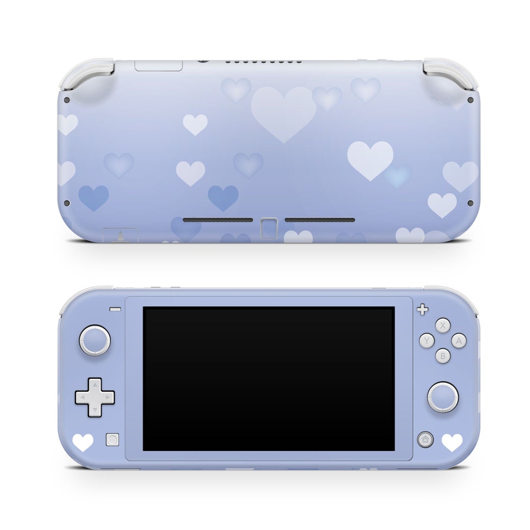 Nintendo Switch Lite Skin Heart, Switch Lite Skin Kawaii, Blue Color ...
