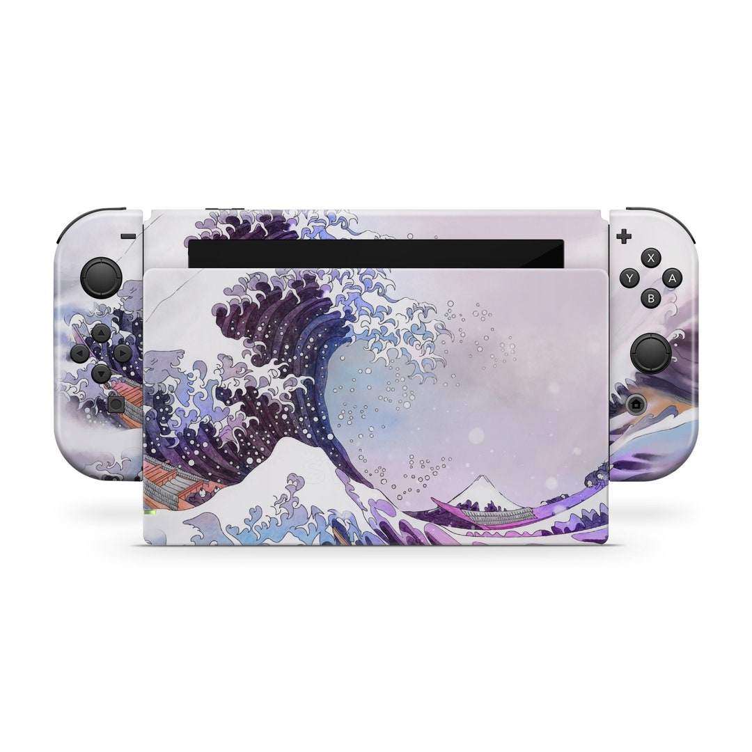 Nintendo Switch Skin Wave Watercolor, the Great Wave off Kanagawa Full ...