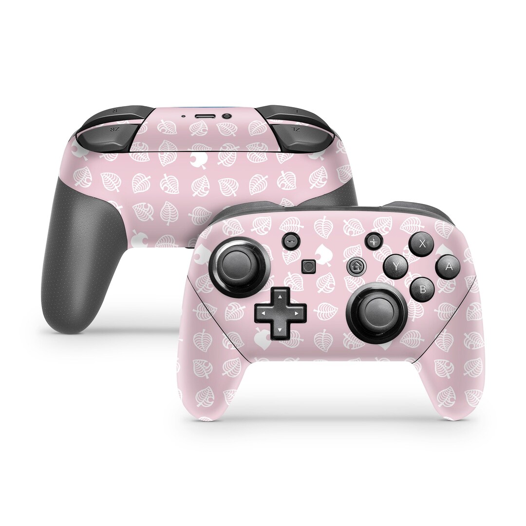 Nintendo Switch Pro Controller Skin Leaves, Pink Pro Controller Full ...