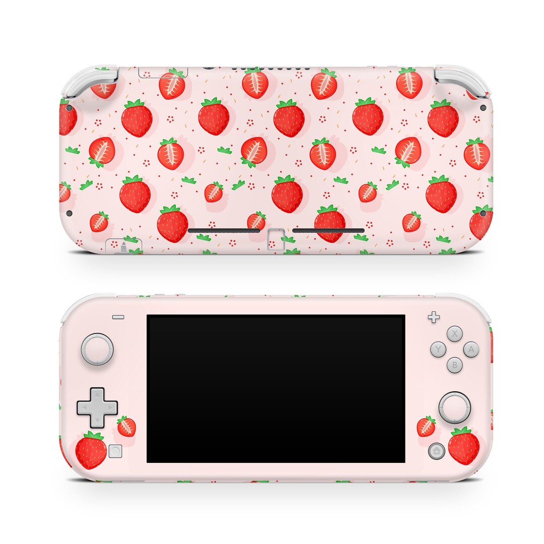 Nintendo Switch Lite Skin Kawaii, Cute Strawberry Switch Lite Skin ...