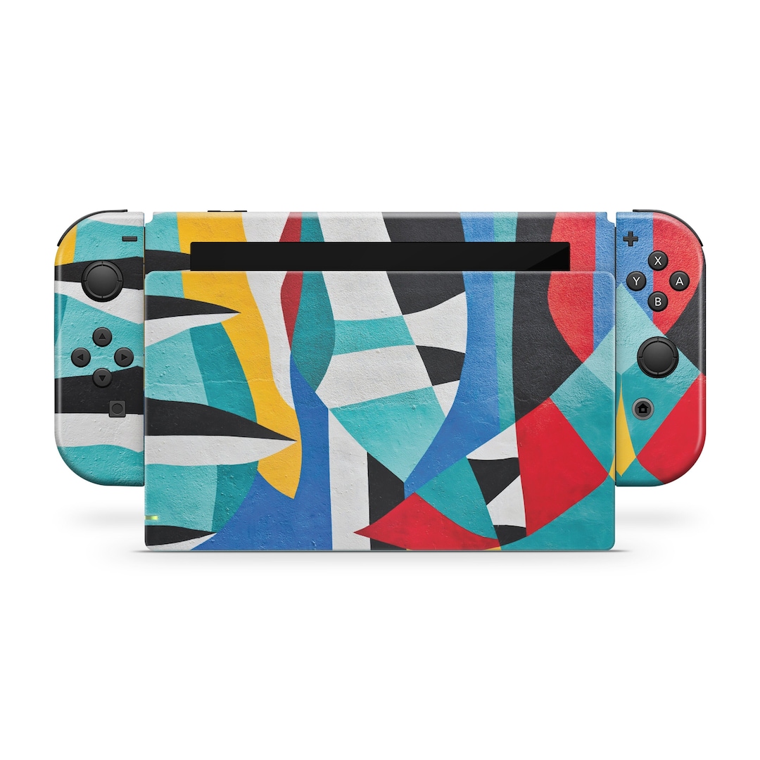 Graffiti Nintendo Switch Skin, Blue Switch Skin Full Wrap Cover 3m ...