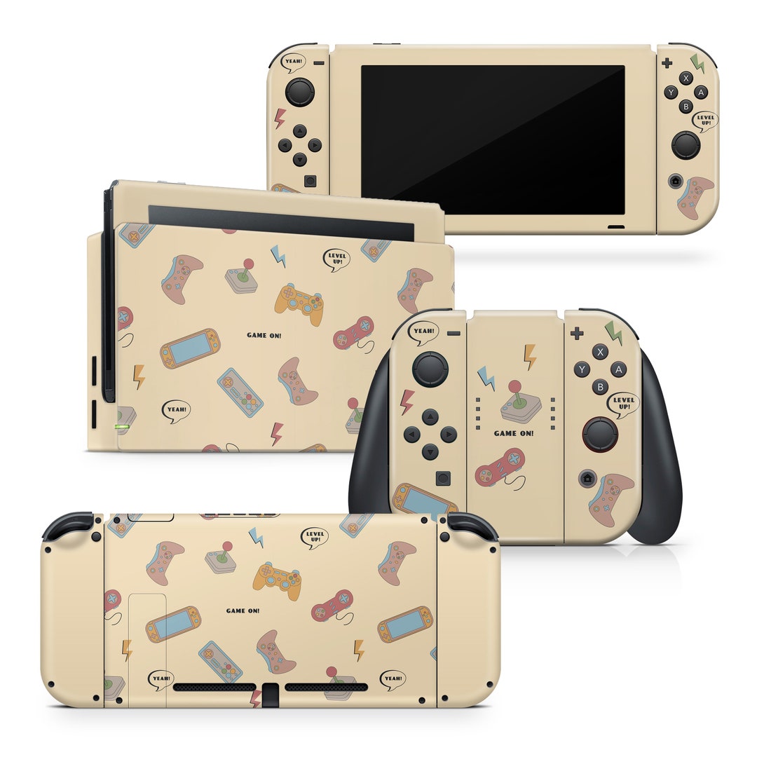 Nintendo Switch Skin Retro Gaming Skin, Brown Color Switch Skin Cute ...