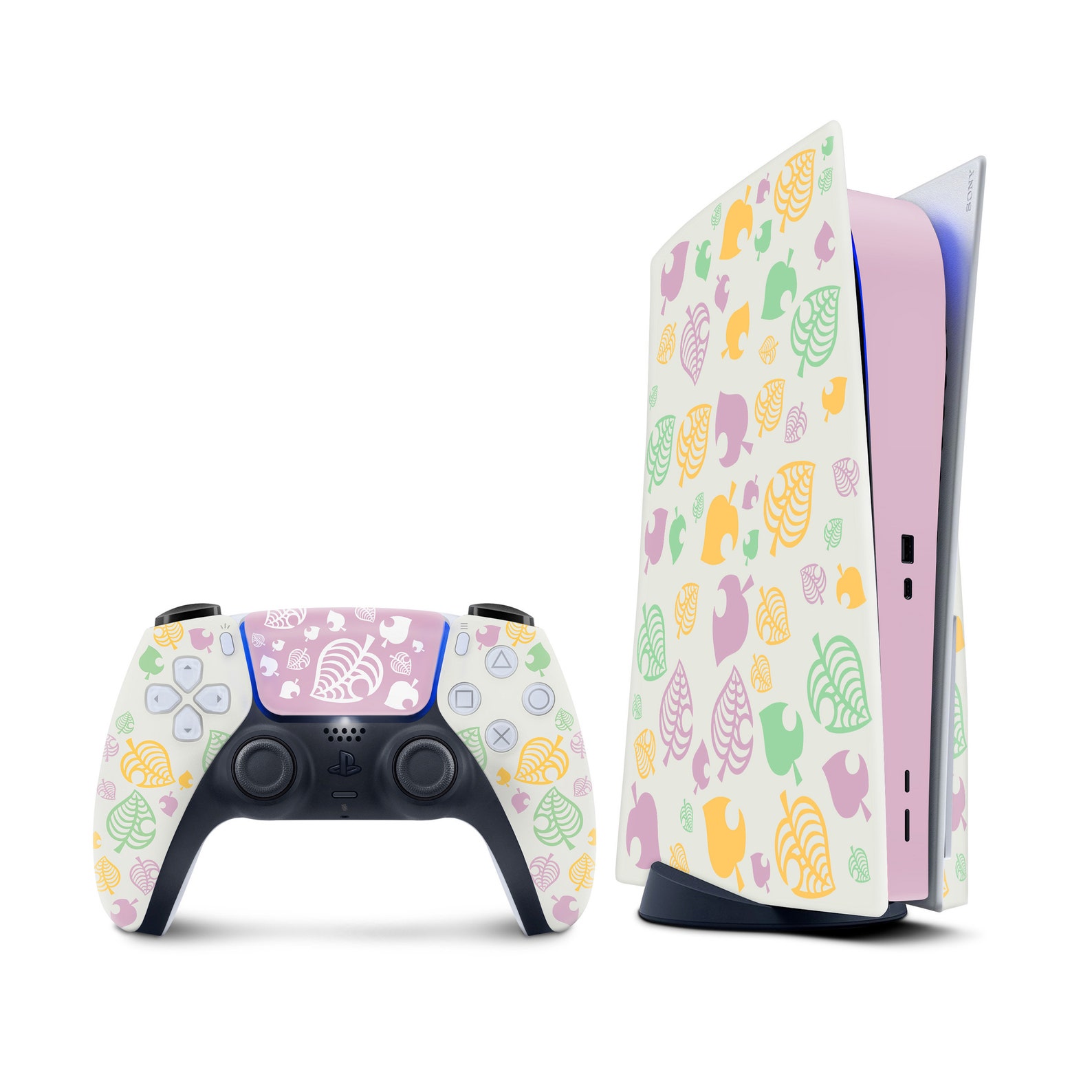 Pastel Ps5 Skin Leaves Playstation 5 Controller Collored - Etsy
