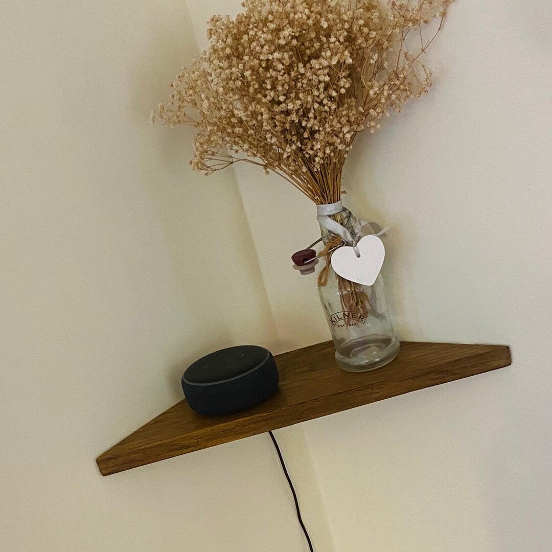 Reclaimed Rustic Wooden Corner Shelf, Wooden Shelf, Corner Shelf ...