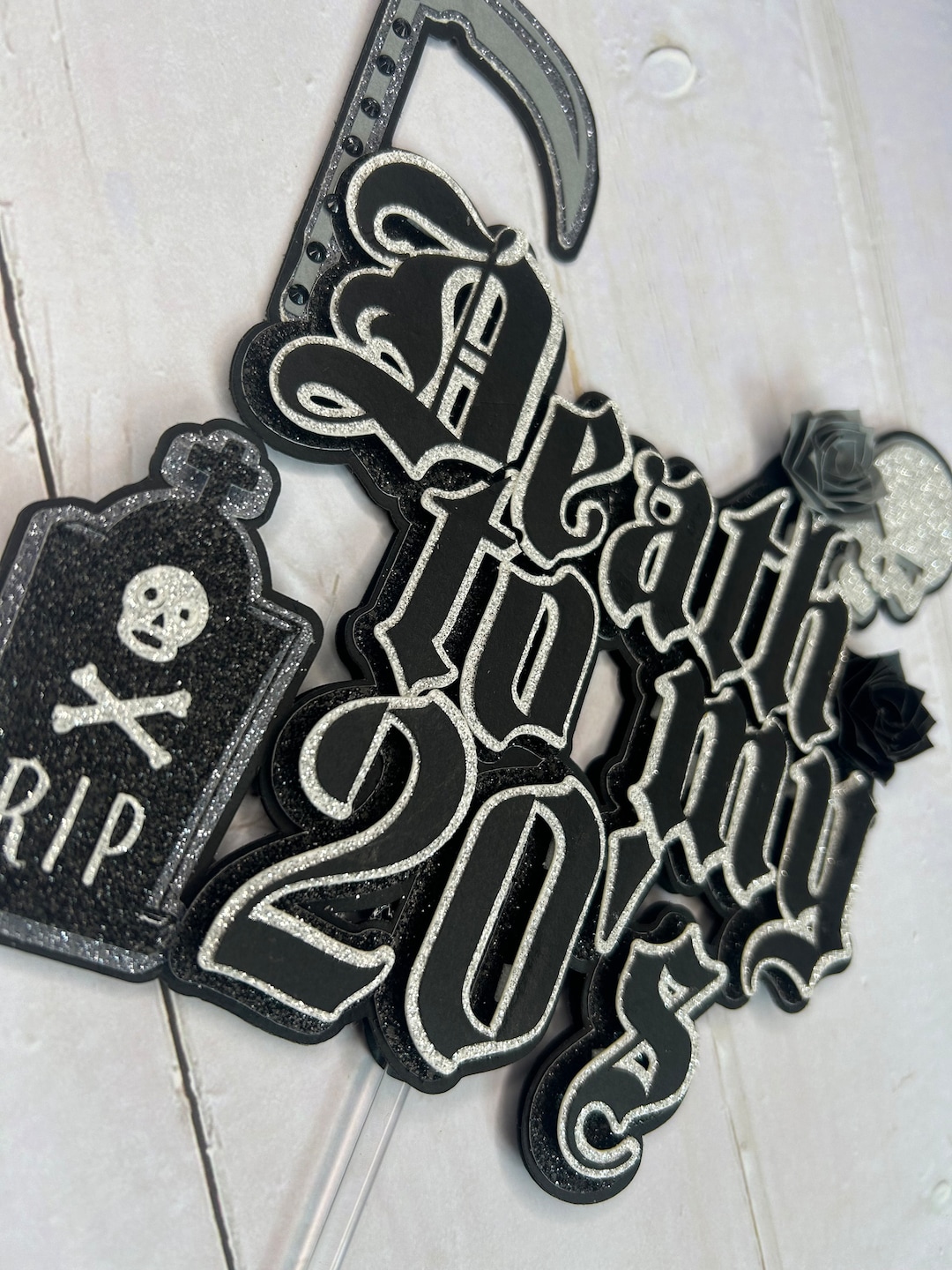 30th Birthday Cake Topper, Death to My 20s Cake Topper, Rip 20s, Gothic ...