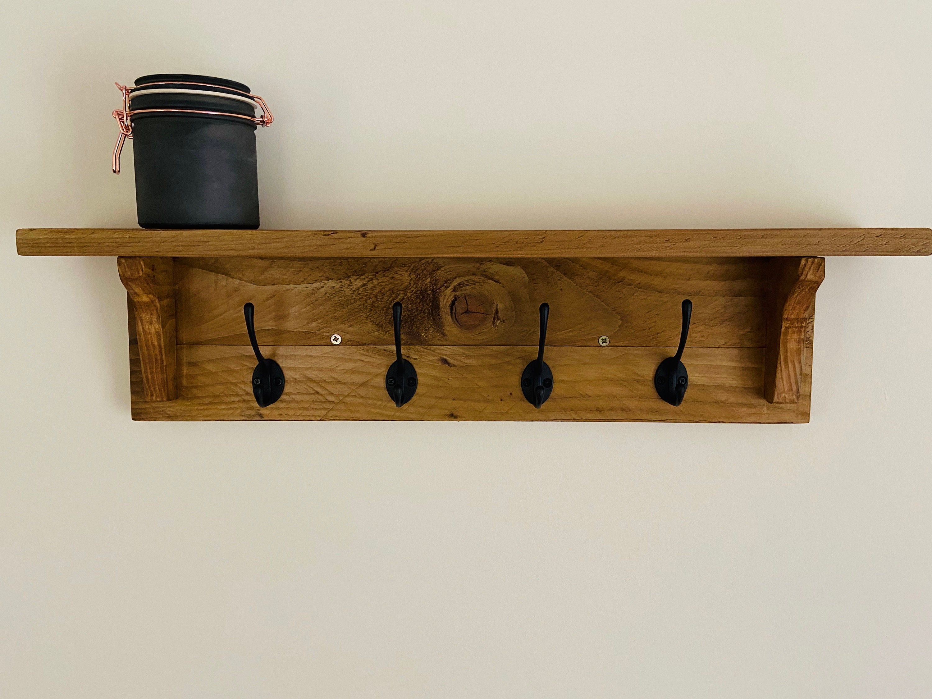 Coat Hook Rack With Shelf Uk Hook Shelf Coat Hook Rack | Etsy UK