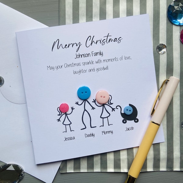 Button Christmas Cards - Etsy UK