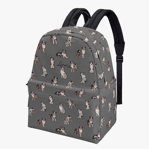 Australian Shepherd Backpack Aussie Dog Laptop Bag - Etsy