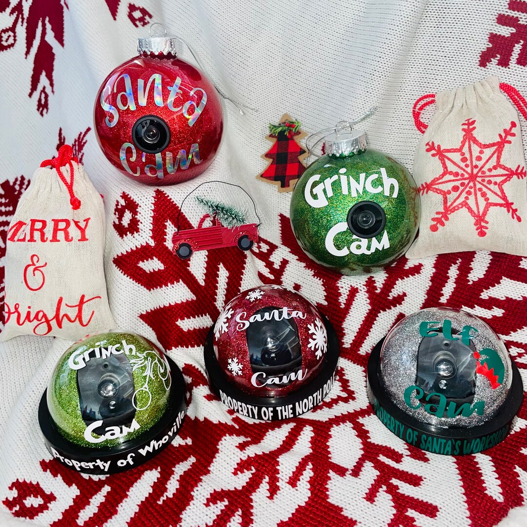Santa Cam Grinch Cam & Elf Cams Pretend Holiday Security Spy Cameras ...