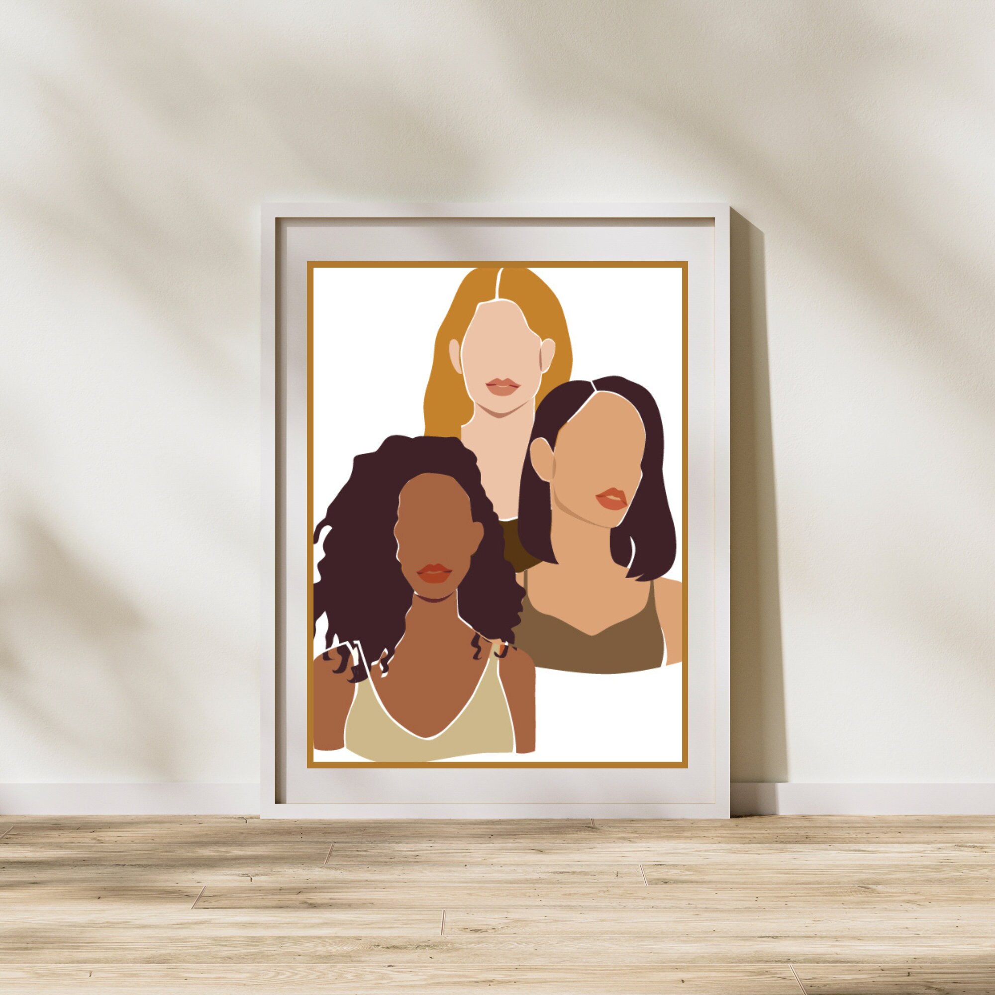 Paint N Sip Faceless Portrait Easy Fun Coloring Page Digital Download ...