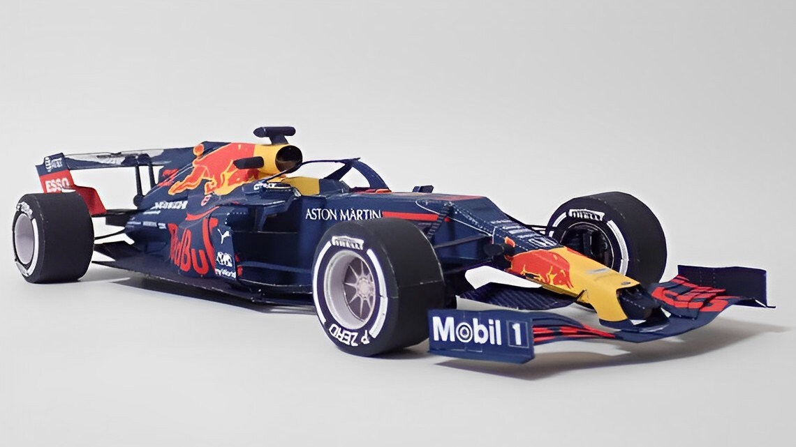 Honda Racing Red Bull RB16 Papercraft Kit | Lowpoly F1 Sculpture | DIY ...