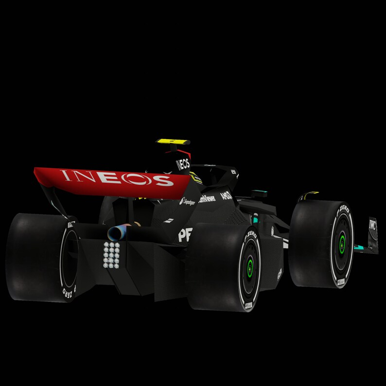 Mercedes W14 Papercraft Kit | Lowpoly F1 Sculpture | DIY Paper Racing ...