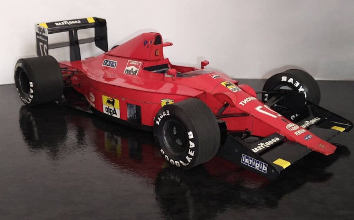 Ferrari 640 | F1-89 Papercraft Kit | Lowpoly F1 Sculpture | DIY Paper ...