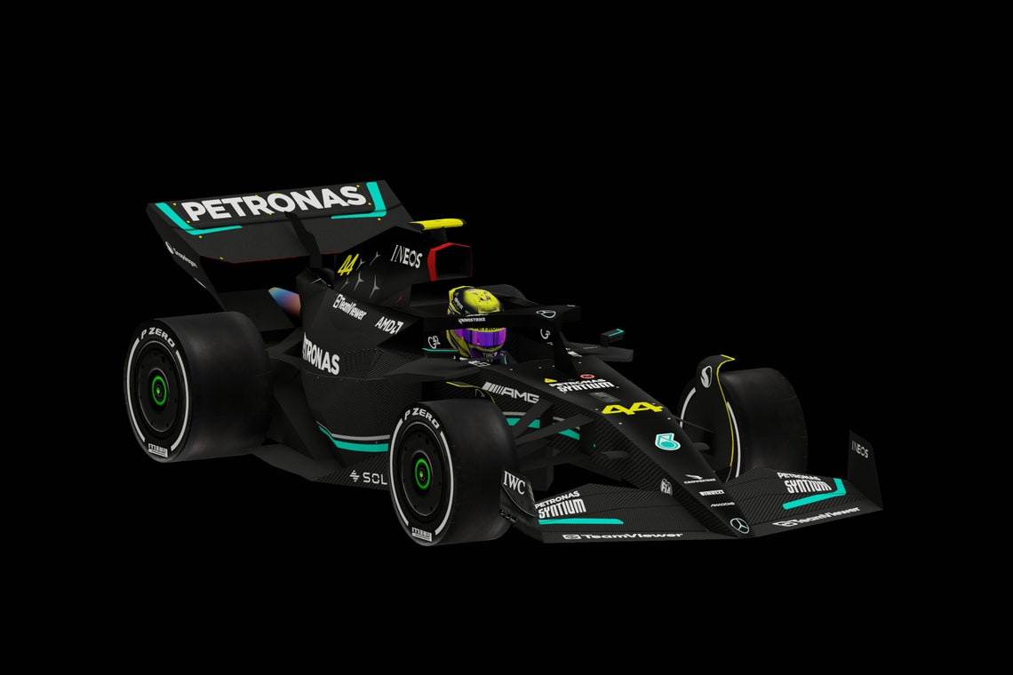 Mercedes W14 Papercraft Kit | Lowpoly F1 Sculpture | DIY Paper Racing ...
