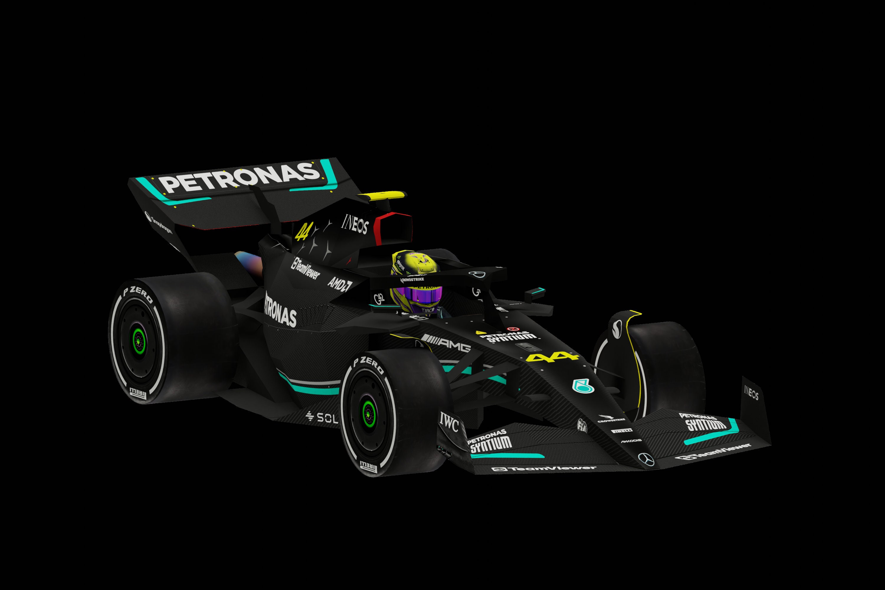 Mercedes W14 Papercraft Kit | Lowpoly F1 Sculpture | DIY Paper Racing ...