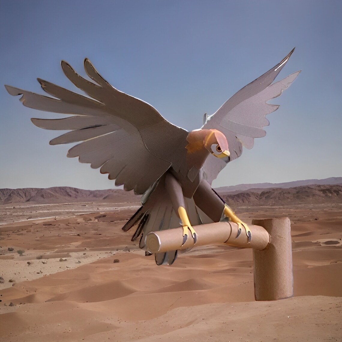 DIY Japanese Golden Eagle | Realistic 3D Papercraft | Lowpoly Sculpture ...