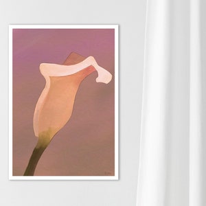 Calla Lily Art Print Pink Floral Print Minimalist Art Print - Etsy