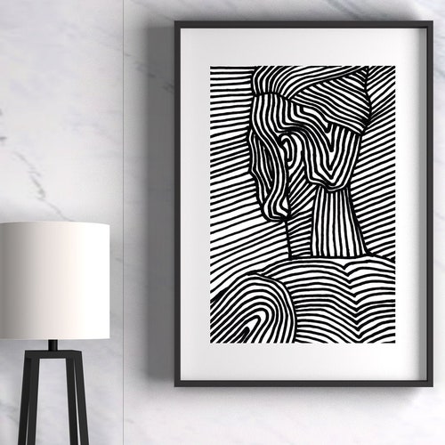 Abstract Man Line Art Print Male Body Line Drawing Male - Etsy