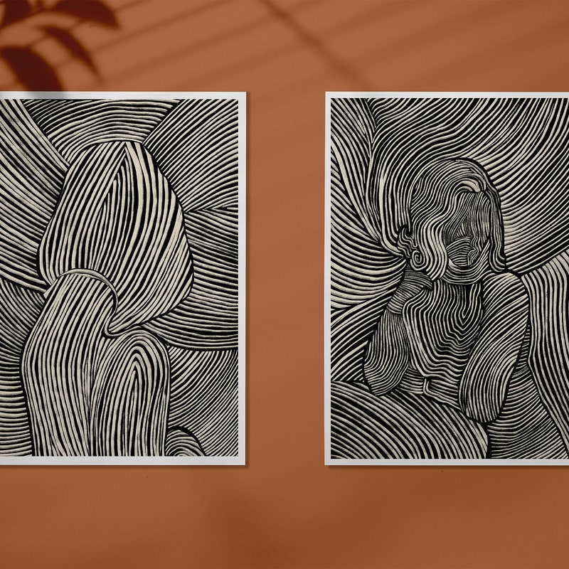 Female Body Line Art - Etsy