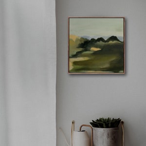 Original Square Landscape Painting Size 20" X 20", Square Canvas ...