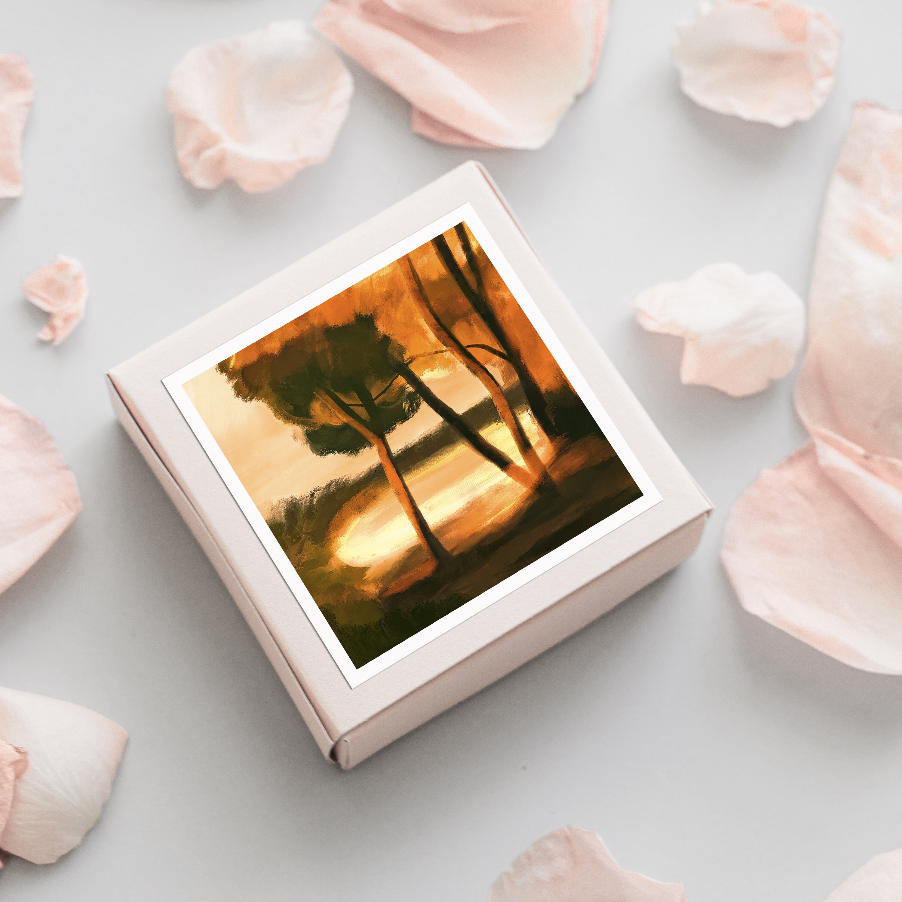 Forest Print Set of 2 Forest Landscape Print Abstract - Etsy