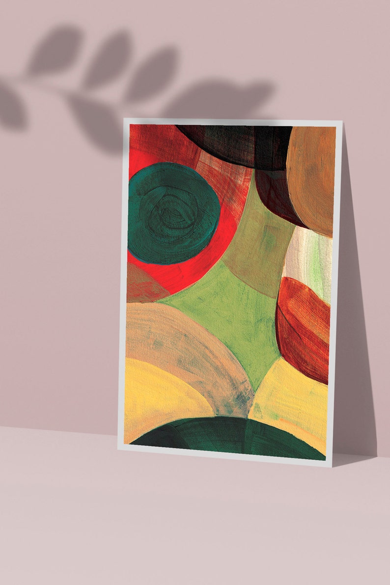 Modern Colorful Abstract Art Vibrant Color Blocking art | Etsy