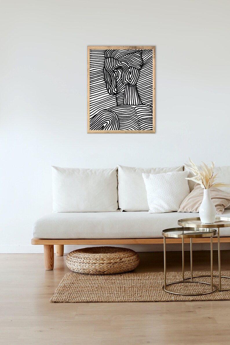 Man Body Line Drawing Male Figure Art Abstract Masculine - Etsy
