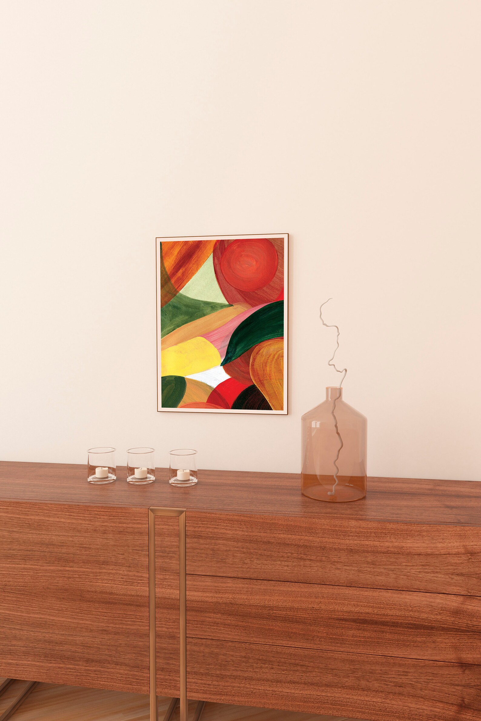 Modern Colorful Abstract Art Vibrant Color Blocking Art - Etsy