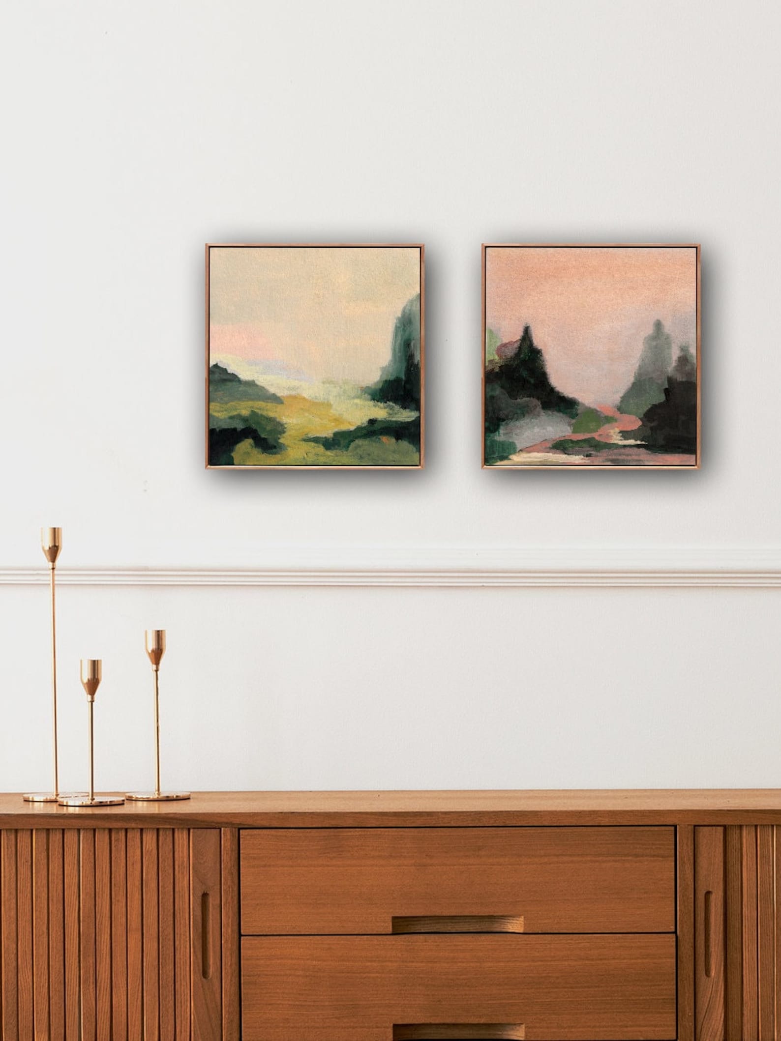 Set of 2 Landscape Print Set of Two Landscape Painting - Etsy