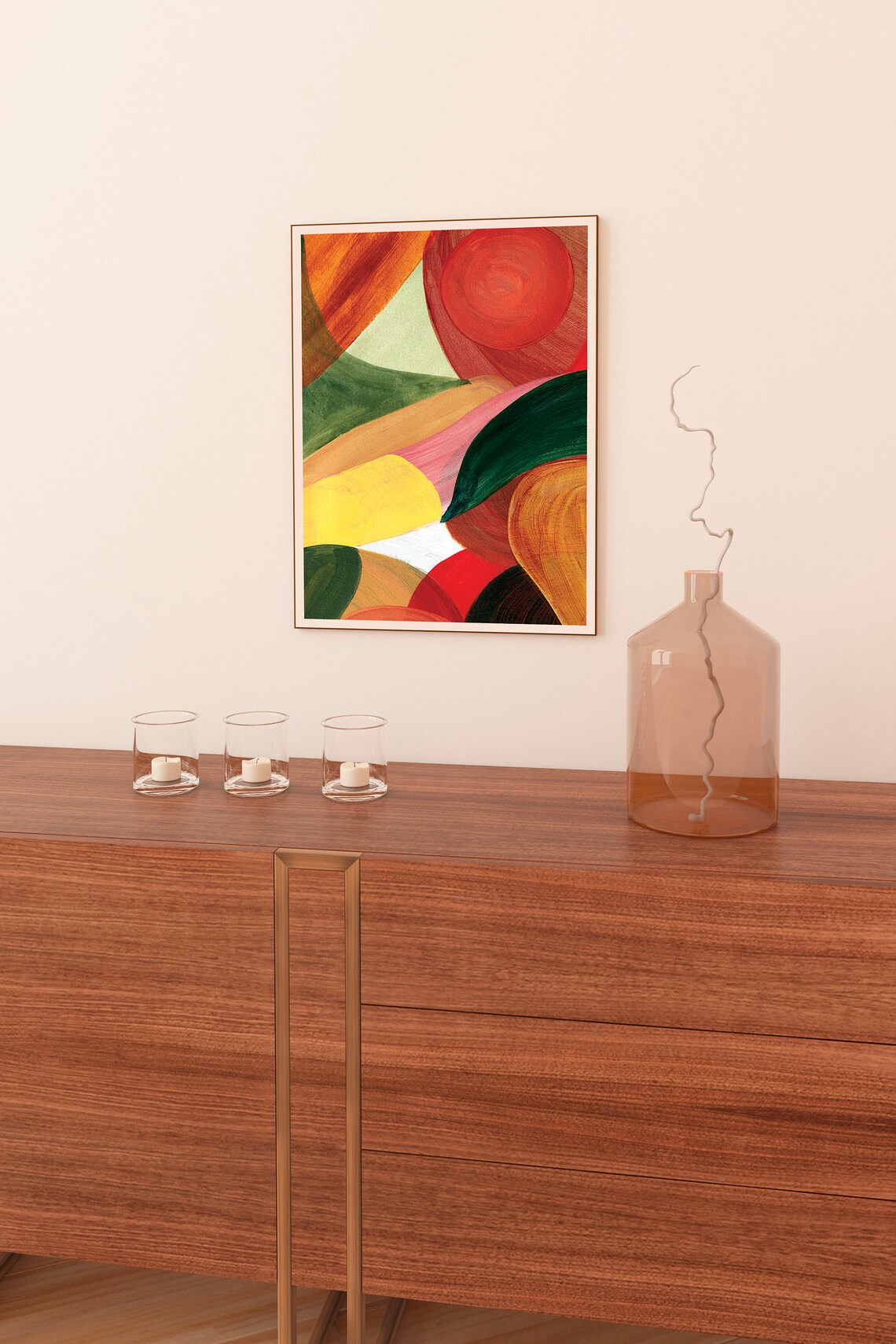 Colorful and Bold Abstract Art Print Stylish Contemporary Oil | Etsy