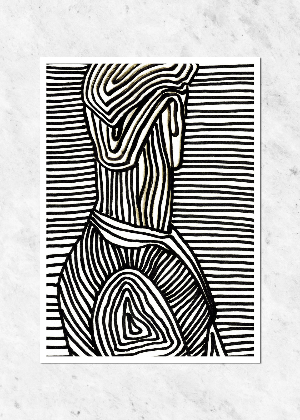 Man Body Line Drawing Male Figure Art Abstract Masculine - Etsy