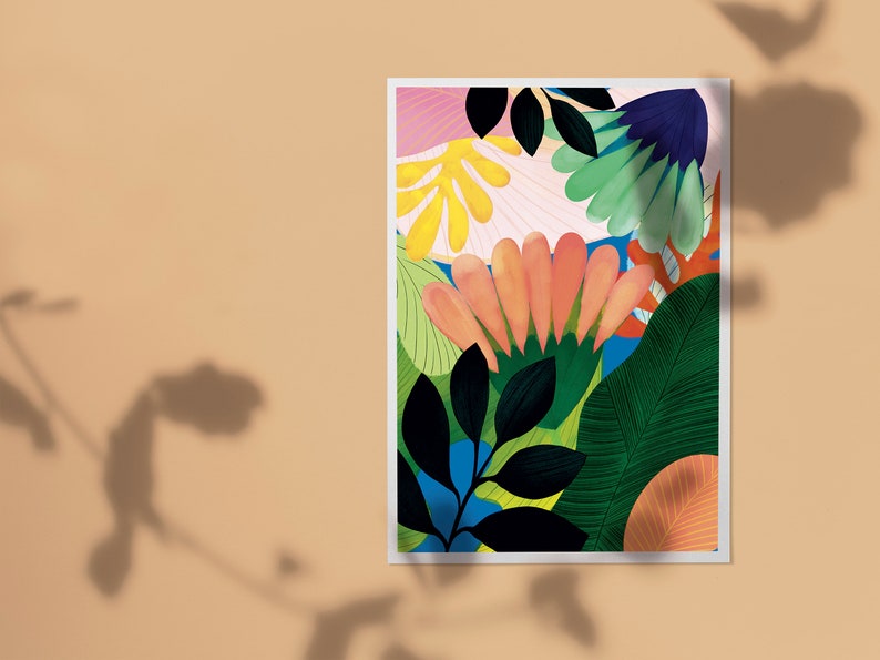 Two Piece of Floral Botanical Prints Spring and Summer - Etsy